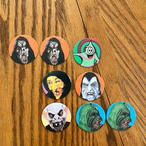 Other | 8 Classic Horror Pogs Vintage 9s 8 Piece Set Made In Taiwan Roc ...